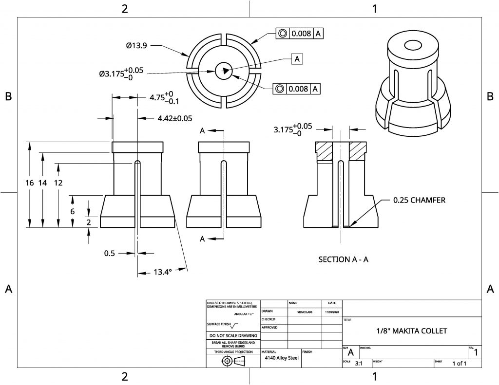 1 8 Precision Collet For Makita RT0701 Sienci Labs 1-8-precision-collet-for-makita-rt0701-sienci-labs